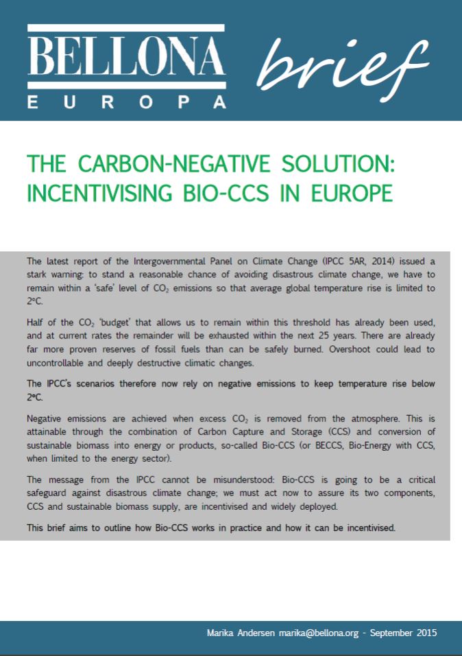 BellonaBrief: The carbon negative solution - incentivising Bio-CCS in ...