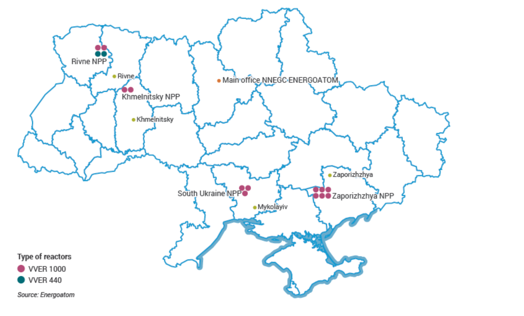 ukraine npp map - Bellona.org